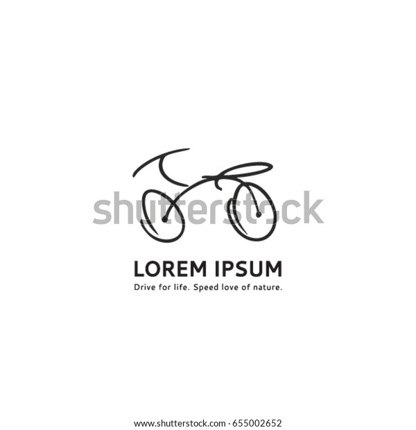 Bike Logo Vector Logo Sketch Bike Stock Vector (Royalty Free) 655002652 ...