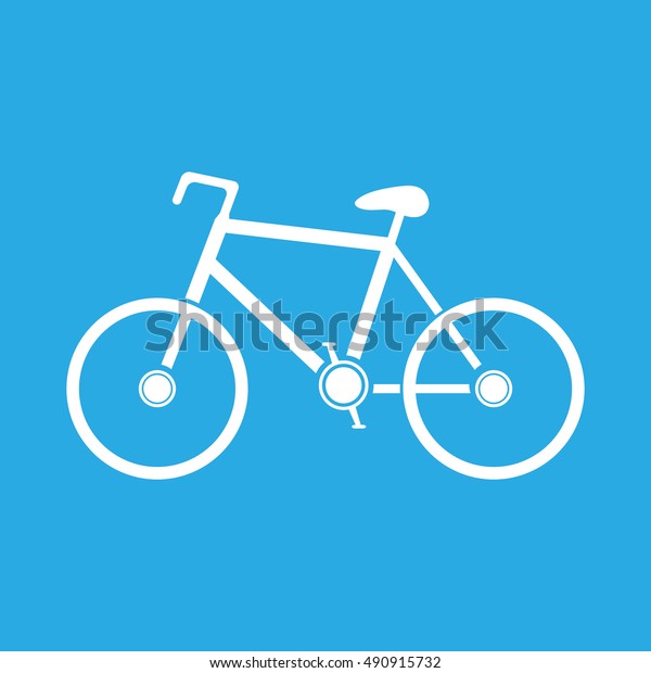 Bike On Blue Background Stock Vector (Royalty Free) 490915732 ...