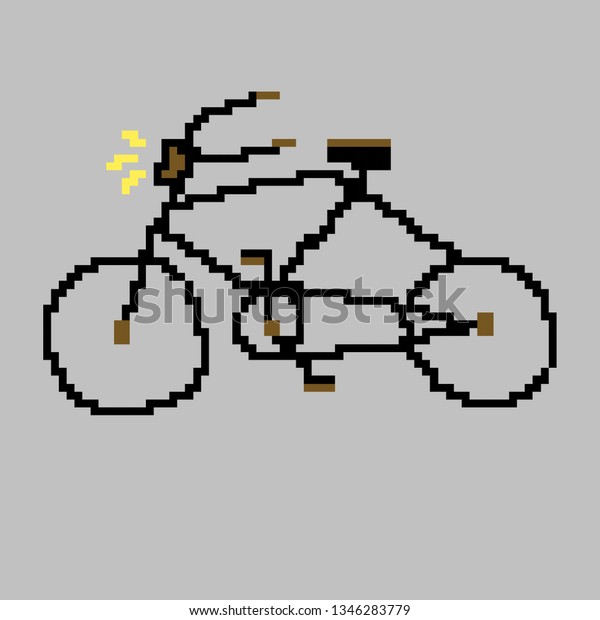 Bike Pixel Art: vector de stock (libre de regalías) 1346283779 ...