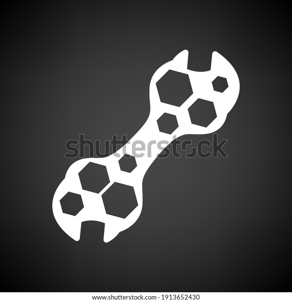 Bike Spanner Icon White On Black Stock Vector (Royalty Free) 1913652430 ...