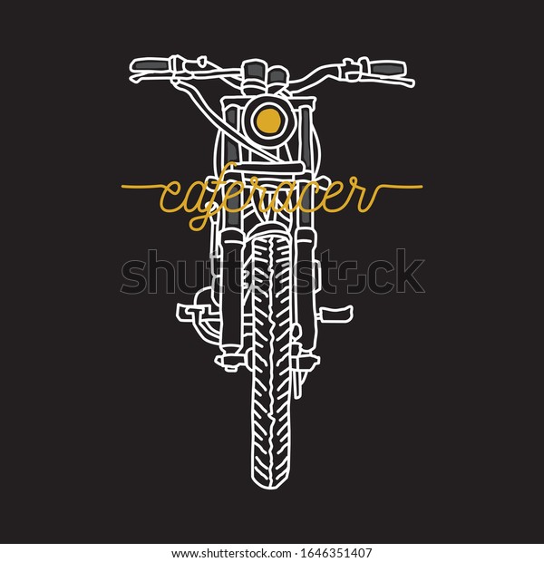 Biker Rider Motorcycle Line Graphic Illustration Stock Vector (Royalty ...