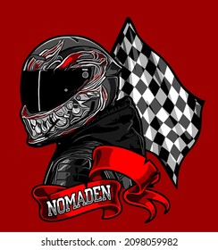 389 Checkered flag skull Images, Stock Photos & Vectors | Shutterstock