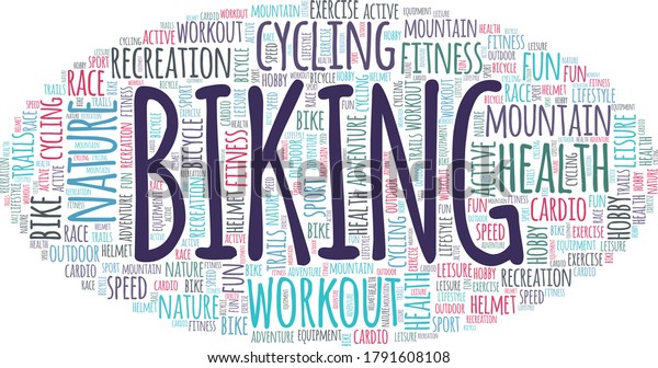 Biking Word Cloud Isolated On White Stock Vector (Royalty Free ...