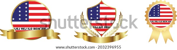Bikini Atoll Flags Symbols Countries Map Stock Vector (Royalty Free ...