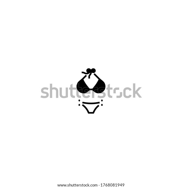 Bikini Logo Icon Design Simple Line Stock Vector (Royalty Free ...