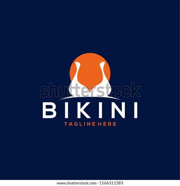 Vektor Stok Bikini Logos Vector Image Swimsuit Logo (Tanpa Royalti ...