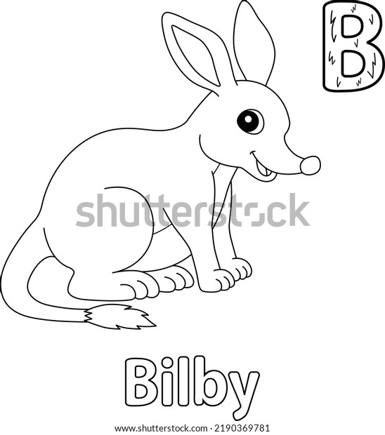 Bilby Alphabet Abc Coloring Page B Stock Vector (Royalty Free ...