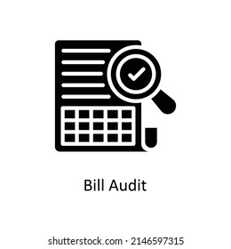 Bill Audit Vector Solid Icons Your Stock Vector (Royalty Free ...