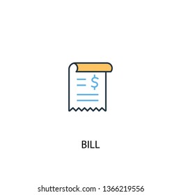 Bill Concept 2 Colored Icon Simple Stock Vector (Royalty Free ...