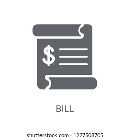 Bill Icon Trendy Bill Logo Concept: เวกเตอร์สต็อก (ปลอดค่าลิขสิทธิ์ ...