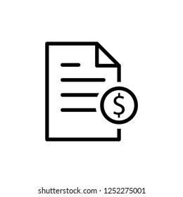 Invoice Icon Bill Paid Symbol Tax Stock Vector (Royalty Free) 1018654411