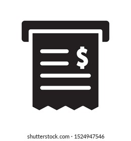 Bill Icon Vector Symbol Template Stock Vector (Royalty Free) 1524947546