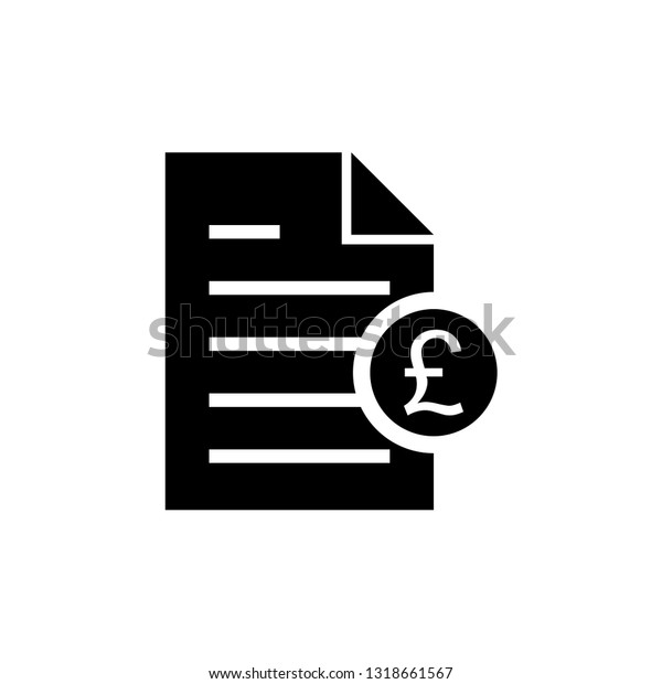 Bill Pound Sterling Vector Icon Stock Vector (Royalty Free) 1318661567