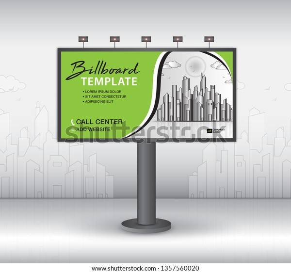 Billboard Design Vector Banner Template Advertisement Stock Vector ...