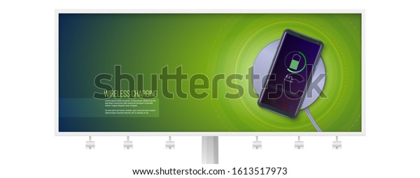 Billboard Infographics Wireless Charging Technology Battery Stock ...