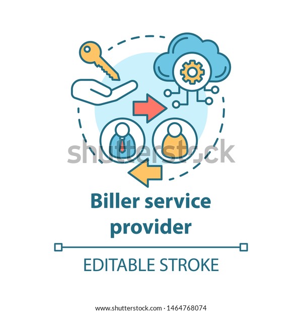 Biller Service Provider Concept Icon Billing Stock Vector (Royalty Free ...