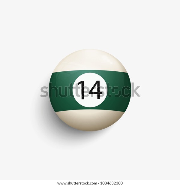 Billiard Ball 14 Realistic Vector Illustration Stock Vector (Royalty ...