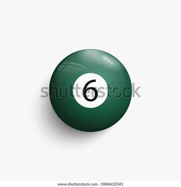 Billiard Ball 6 Realistic Vector Illustration Stock Vector (Royalty ...