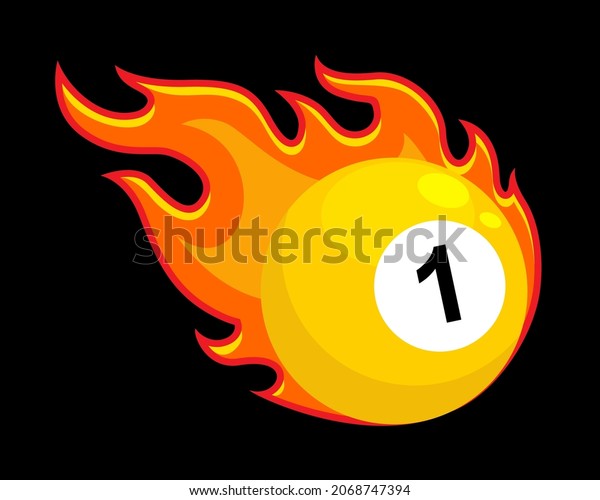Billiard Ball Fire Flame 8 Eight Stock Vector (Royalty Free) 2068747394 ...