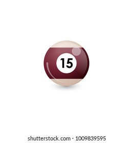 Billiard Ball Number 15 Stock Vector (Royalty Free) 1009839595 ...