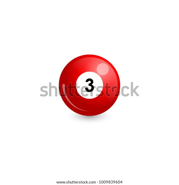 Billiard Ball Number 3 Stock Vector (Royalty Free) 1009839604 ...