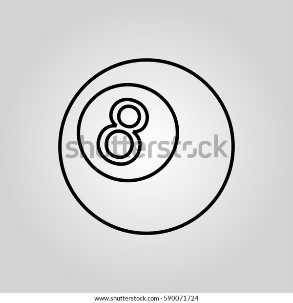 Billiard Ball Outline Icon Stock Vector (Royalty Free) 590071724 ...
