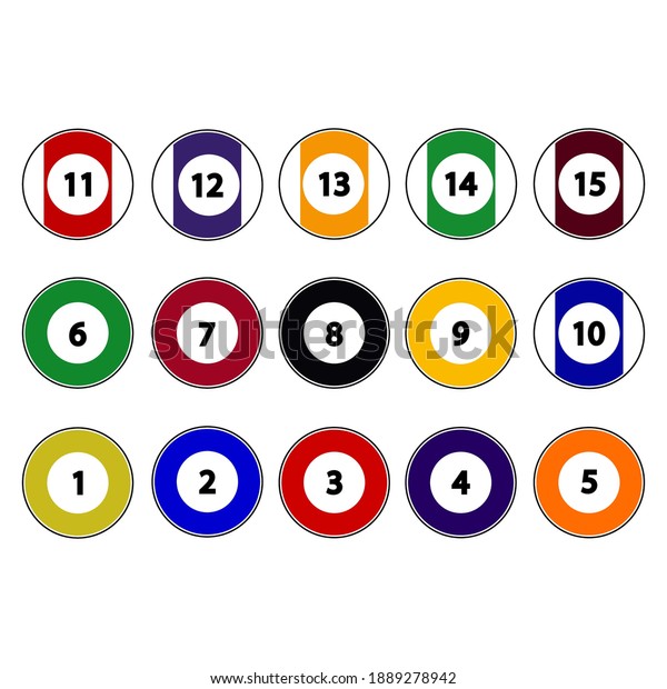 Billiard Ball Vector Illustration Ball Isolated Stock Vector (Royalty ...