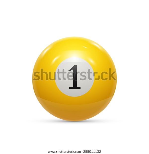 Billiard One Ball Isolated On White Stock Vector (Royalty Free ...