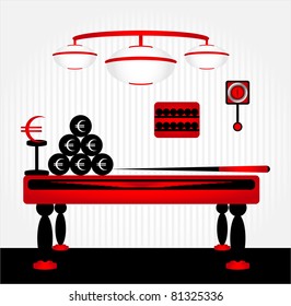 Billiard Prize Room Stock Vector (Royalty Free) 81325336 | Shutterstock