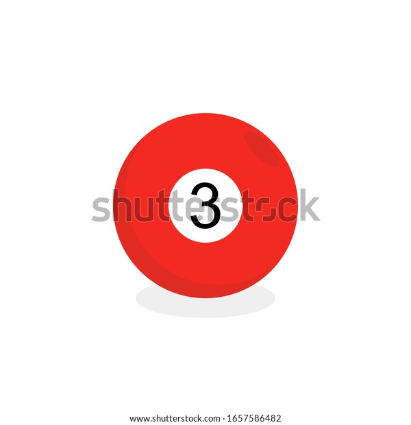 Billiard Snooker Pool Ball Number 3 Stock Vector (Royalty Free ...