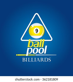Billiards 9 Ball Pool Vector Illustration Stock Vector (Royalty Free ...