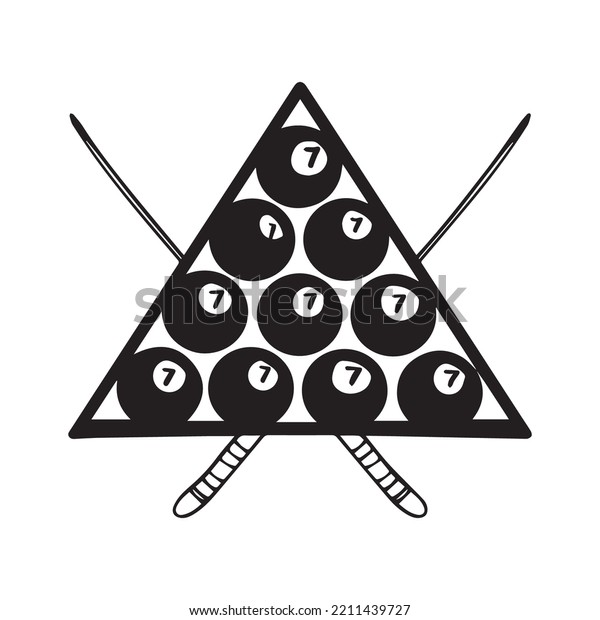 Billiards Graphic Design Vector Illustration Art Stock Vector (Royalty ...