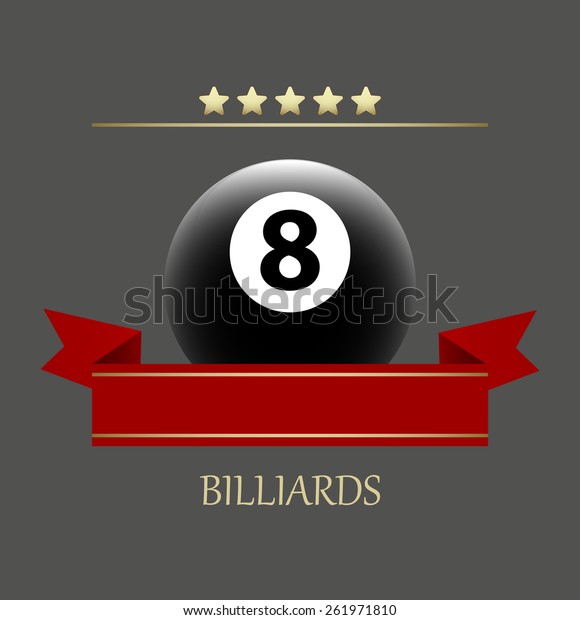 Billiards Symbol Vector Sign Stock Vector (Royalty Free) 261971810 ...