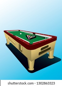 Billiards Table Triangle Rack Balls Vector Stock Vector (Royalty Free ...