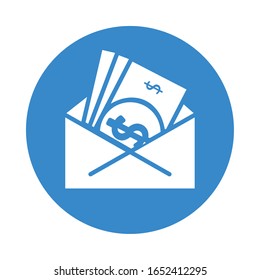 Bills Money Envelope Mail Vector Illustration Stock Vector (Royalty ...