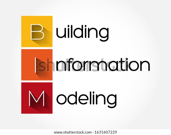 Bim Building Information Modeling Acronym Business: vector de stock ...