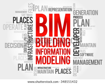 BIM Building Information Modeling Word Cloud Stock Vector (Royalty Free ...