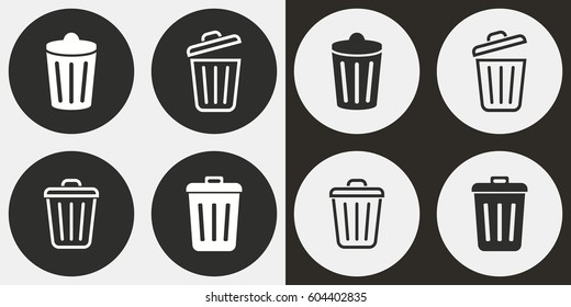 Bin Vector Icons Set Illustration Isolated Stock Vector (Royalty Free ...