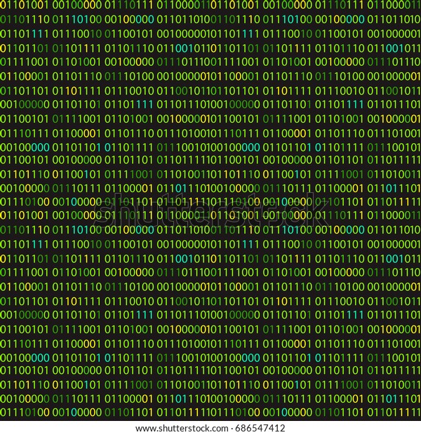 Binary Code Vector Seamless Pattern Zero Stock Vector Royalty Free
