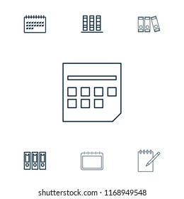Binder Icon Collection 7 Binder Outline Stock Vector (Royalty Free ...