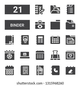 Binder Icon Set Collection 21 Filled Stock Vector (Royalty Free ...