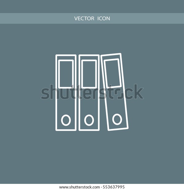 Binder Outline Icon Illustration Can Be Stock Vector (Royalty Free ...
