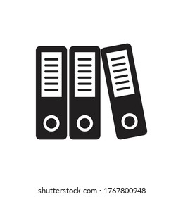Binders Icon Design Isolated On White Stock Vector (Royalty Free ...