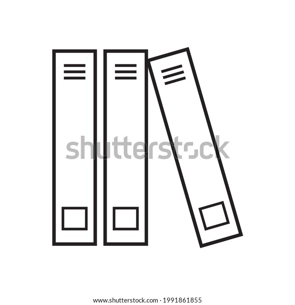 Binders Icon Symbol On White Vector Stock Vector (Royalty Free ...