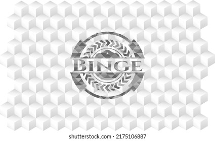 Binge Realistic Grey Emblem Cube White Stock Vector (Royalty Free ...