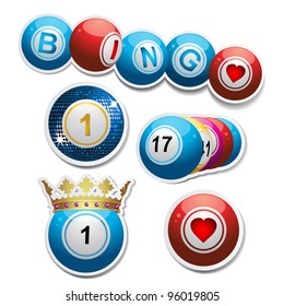 Flyig Bingo Balls On Gold Background Stock Vector (Royalty Free ...