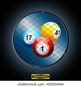 Bingo Balls Circular Metallic Cage Border Stock Vector (Royalty Free ...