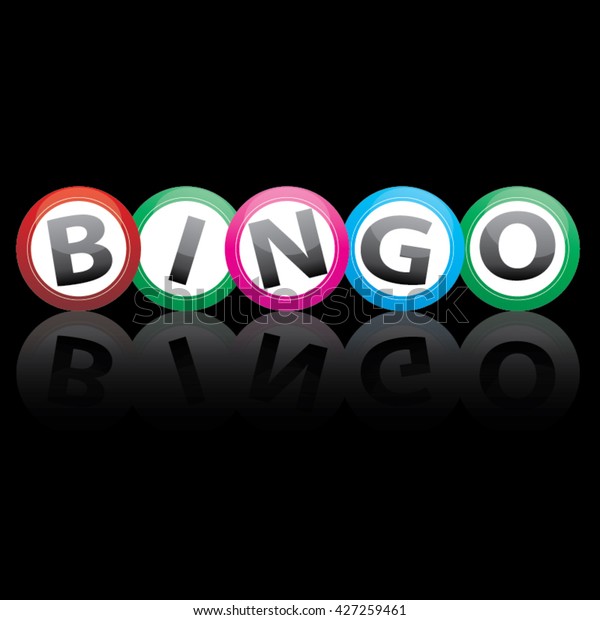 bingo balls on an black background