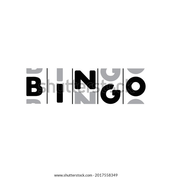 Vektor Stok Bingo Modern Minimal Text Logo Design (Tanpa Royalti ...