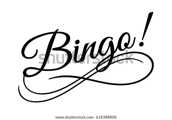 Bingo Sign Vector Illustration Beautiful Typography 스톡 벡터(로열티 프리 ...